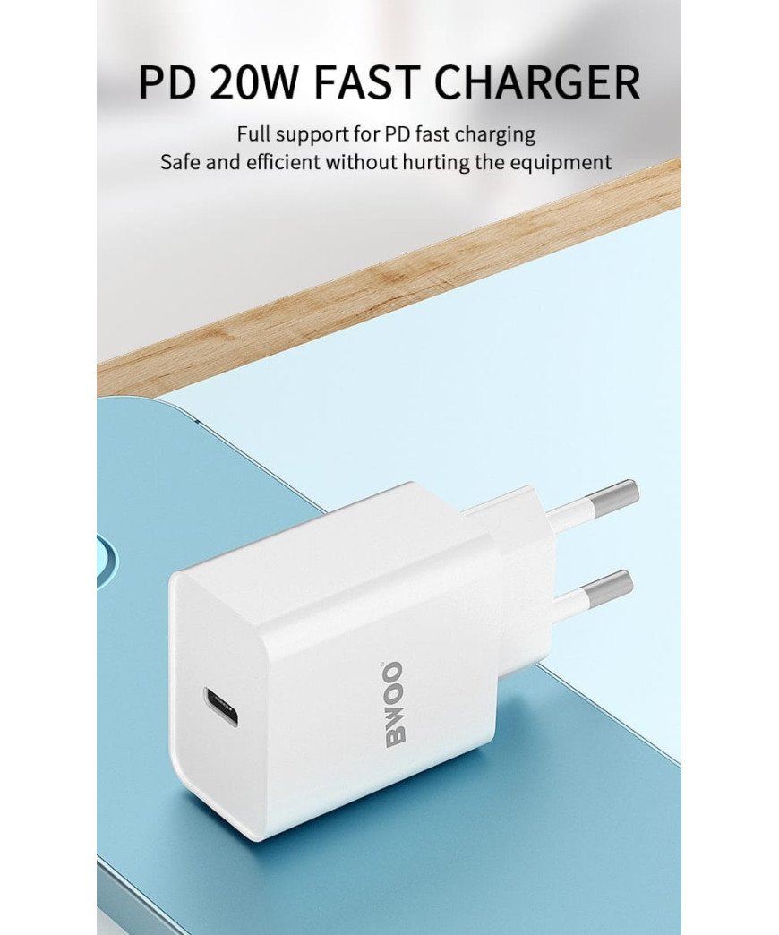 Chargeur 20W avec Port Type-C - Compact et Puissant